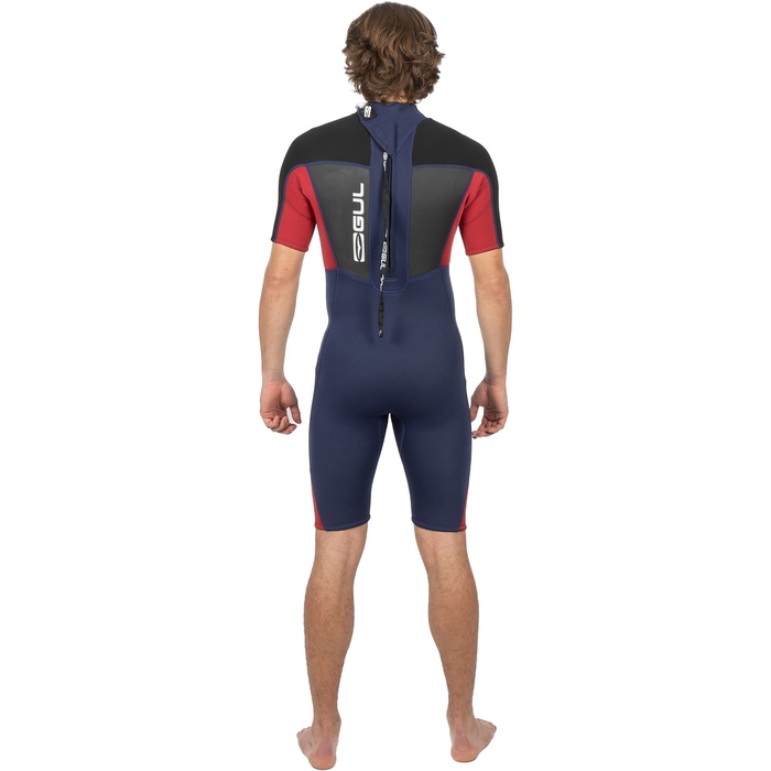 2025 Gul Mens Response 3/2mm Back Zip Shorty Wetsuit RE3319-C1 - Navy ...